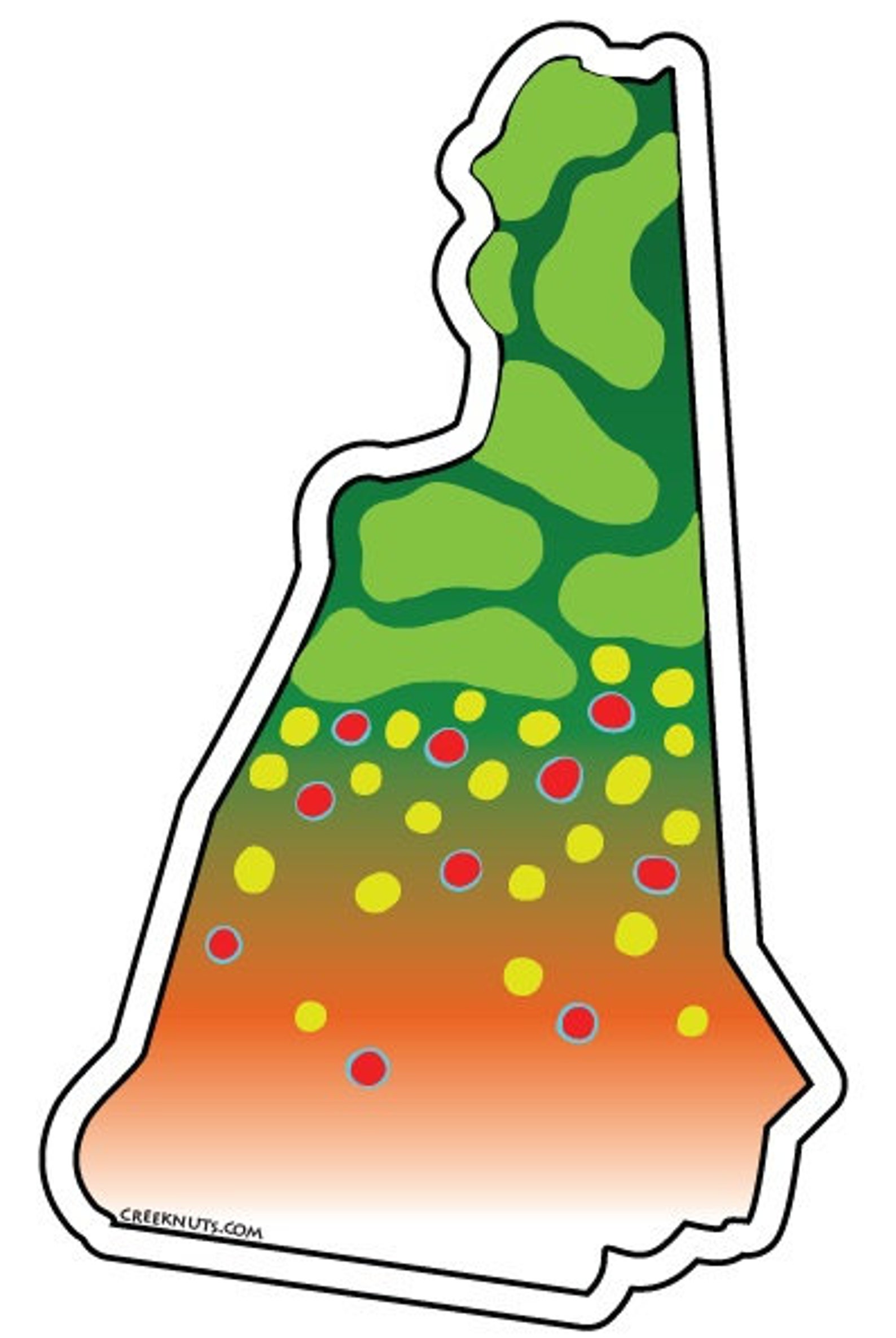 New Hampshire Brook Trout Sticker Decal | Etsy