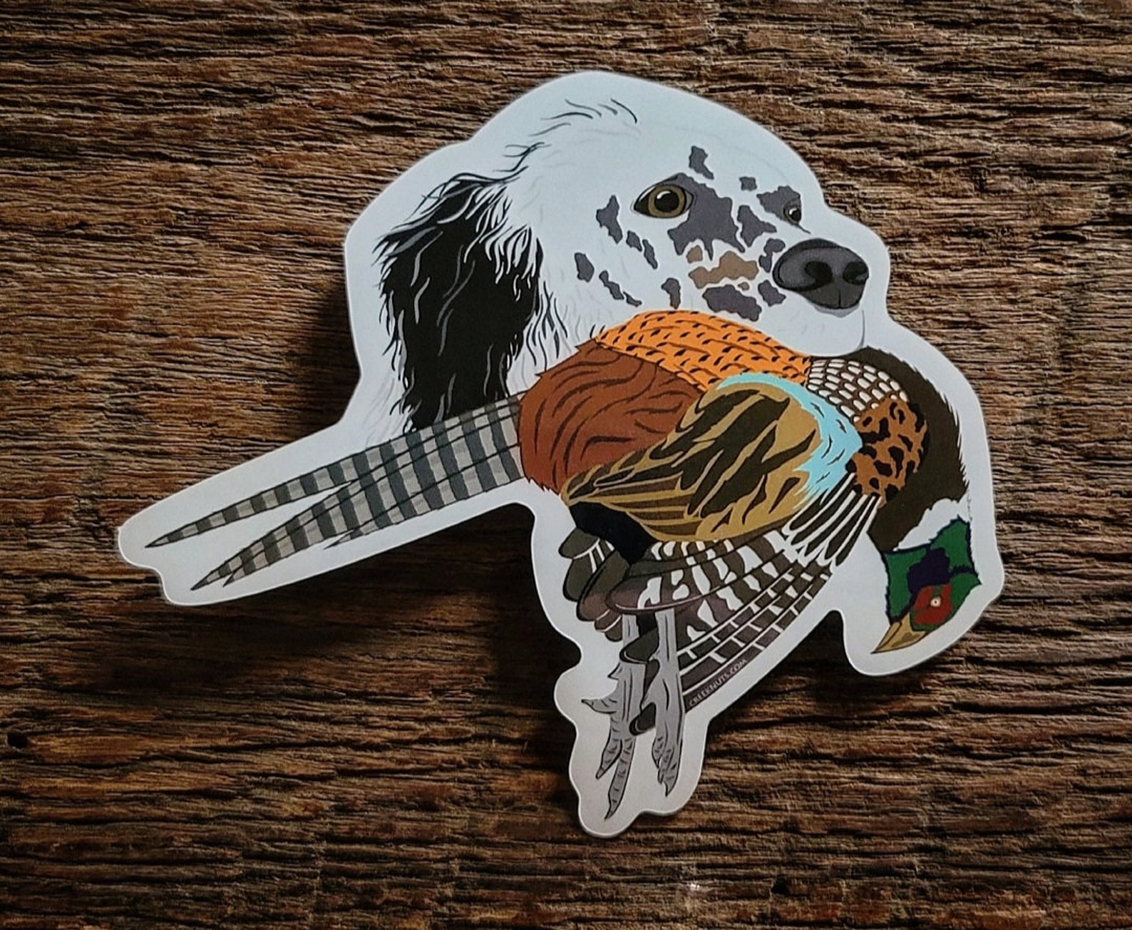 English Setter With Pheasant Sticker Decal | Etsy