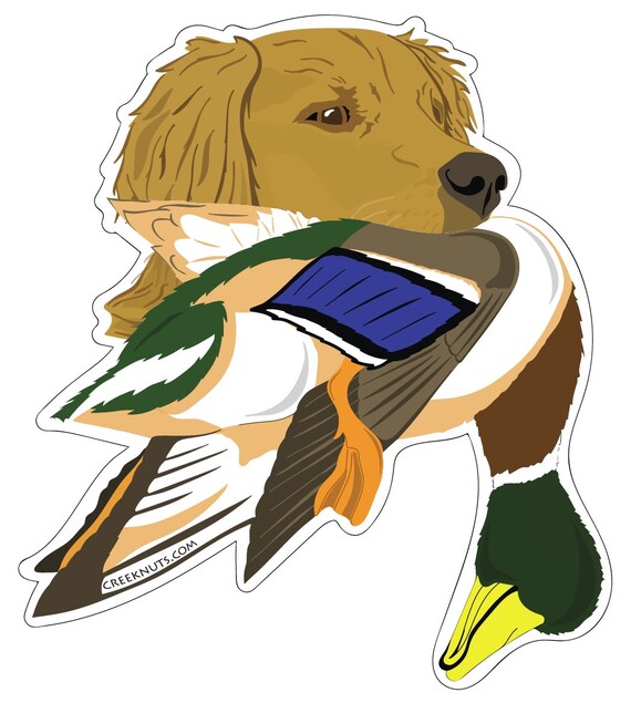 Golden Retriever And Ducks Decals