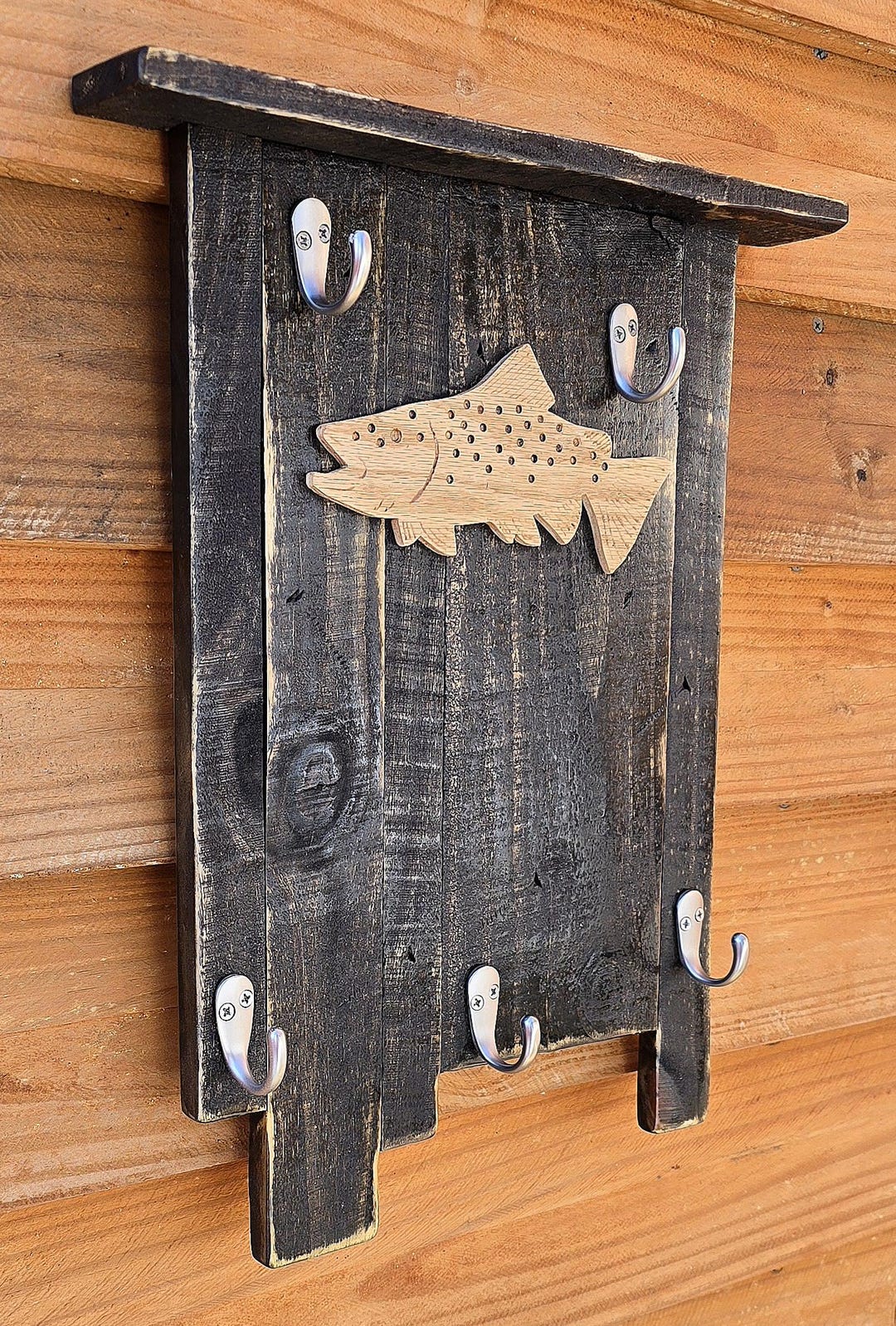 Trout Coat & Hat Rack - Etsy