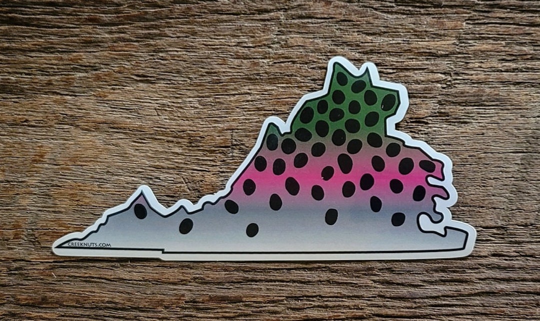 Virginia Rainbow Trout Sticker Decal - Etsy
