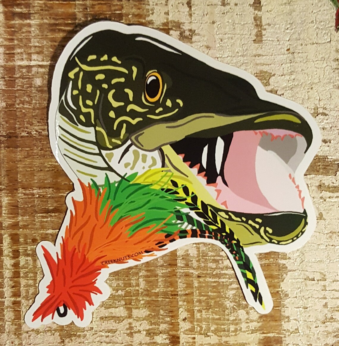 Northern Pike Sticker Decal | Etsy