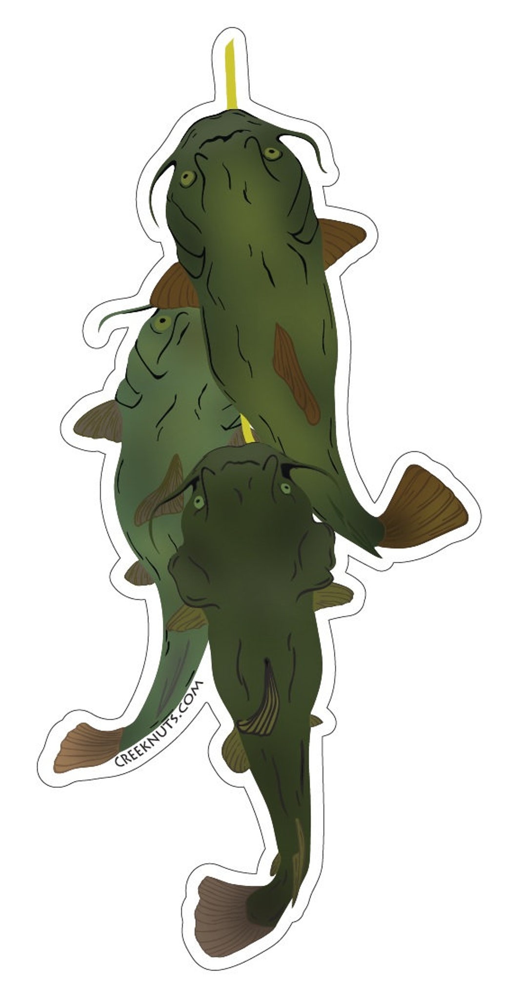 Catfish Stringer Sticker Decal - Etsy