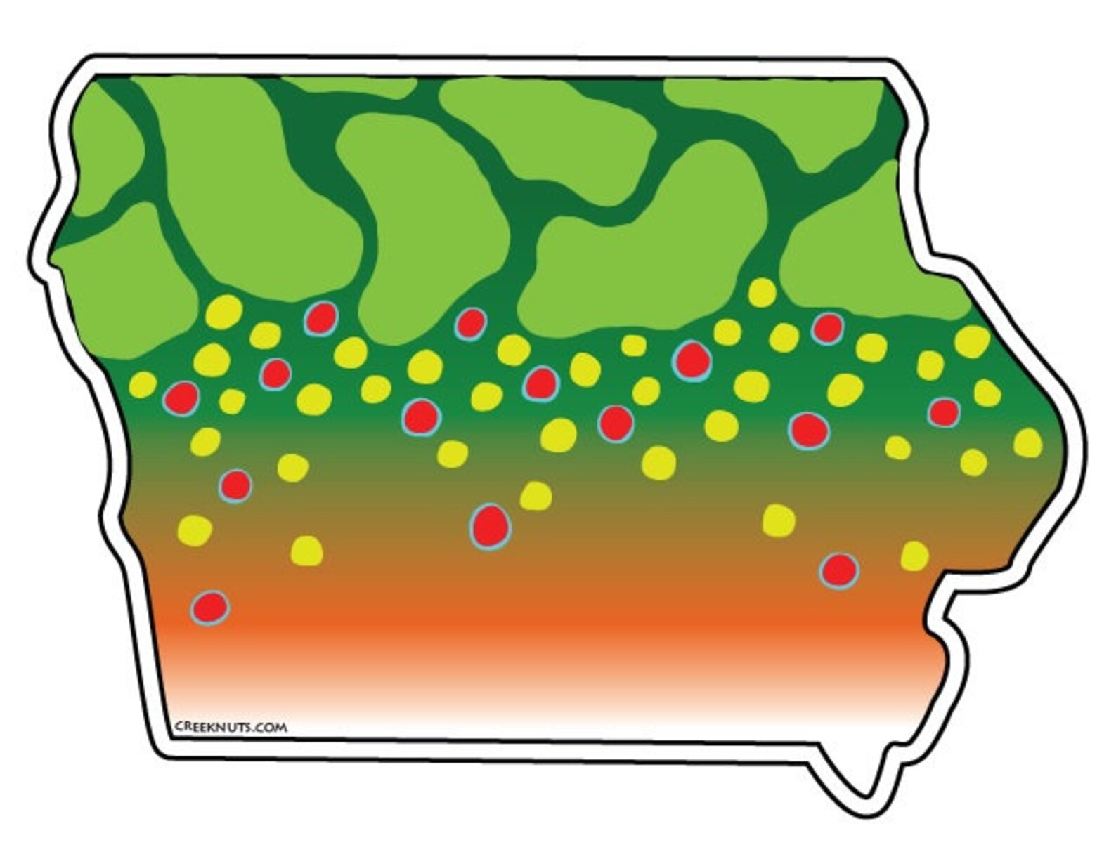 Iowa Brook Trout Sticker Decal - Etsy