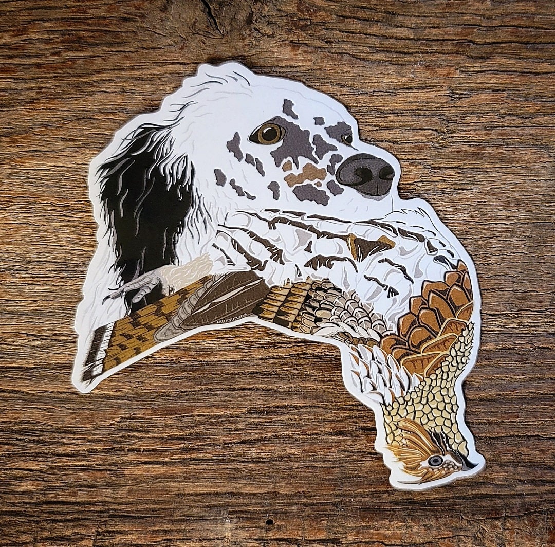English Setter Stickers Decals With Grouse, Pheasants - Etsy