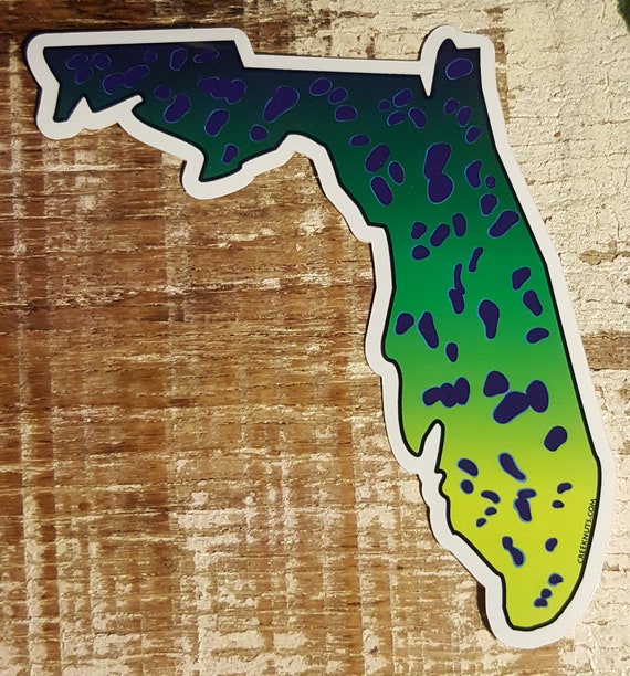 Florida Mahi Mahi Sticker Decal | Etsy