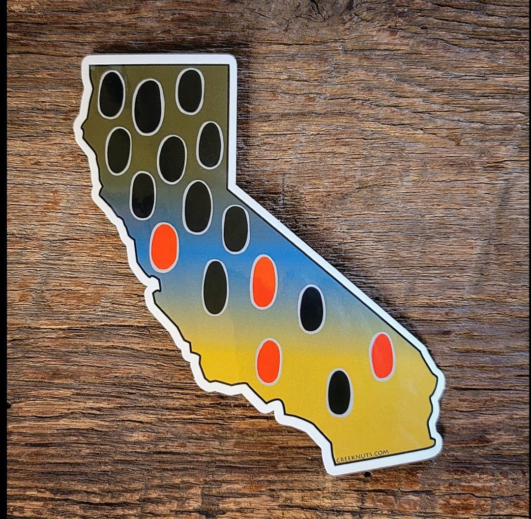 California Brown Trout Sticker Decal - Etsy