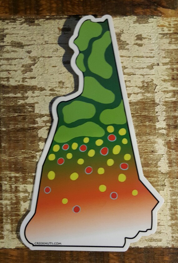 New Hampshire Brook Trout Sticker Decal | Etsy