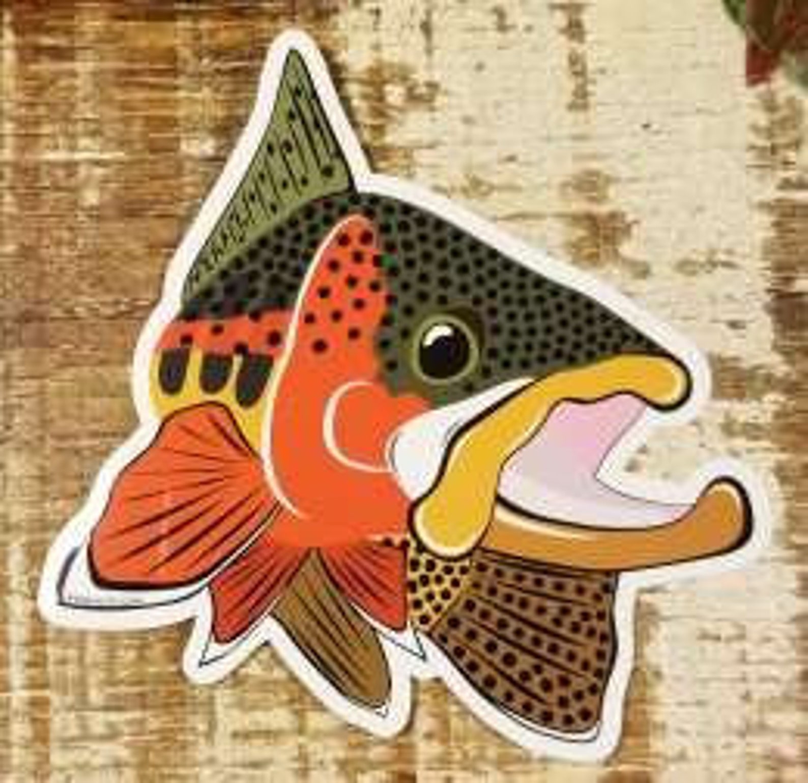 Golden Trout Kype Sticker Decal | Etsy