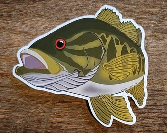 Maryland Flag Smallmouth Bass Car Decal. Smallmouth Window - Etsy