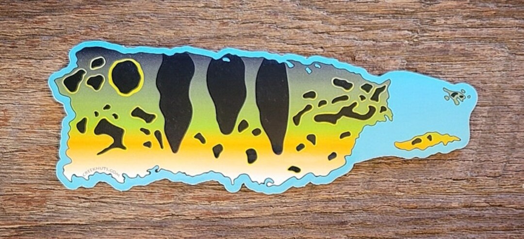 Puerto Rick Peacock Bass Sticker Decal - Etsy