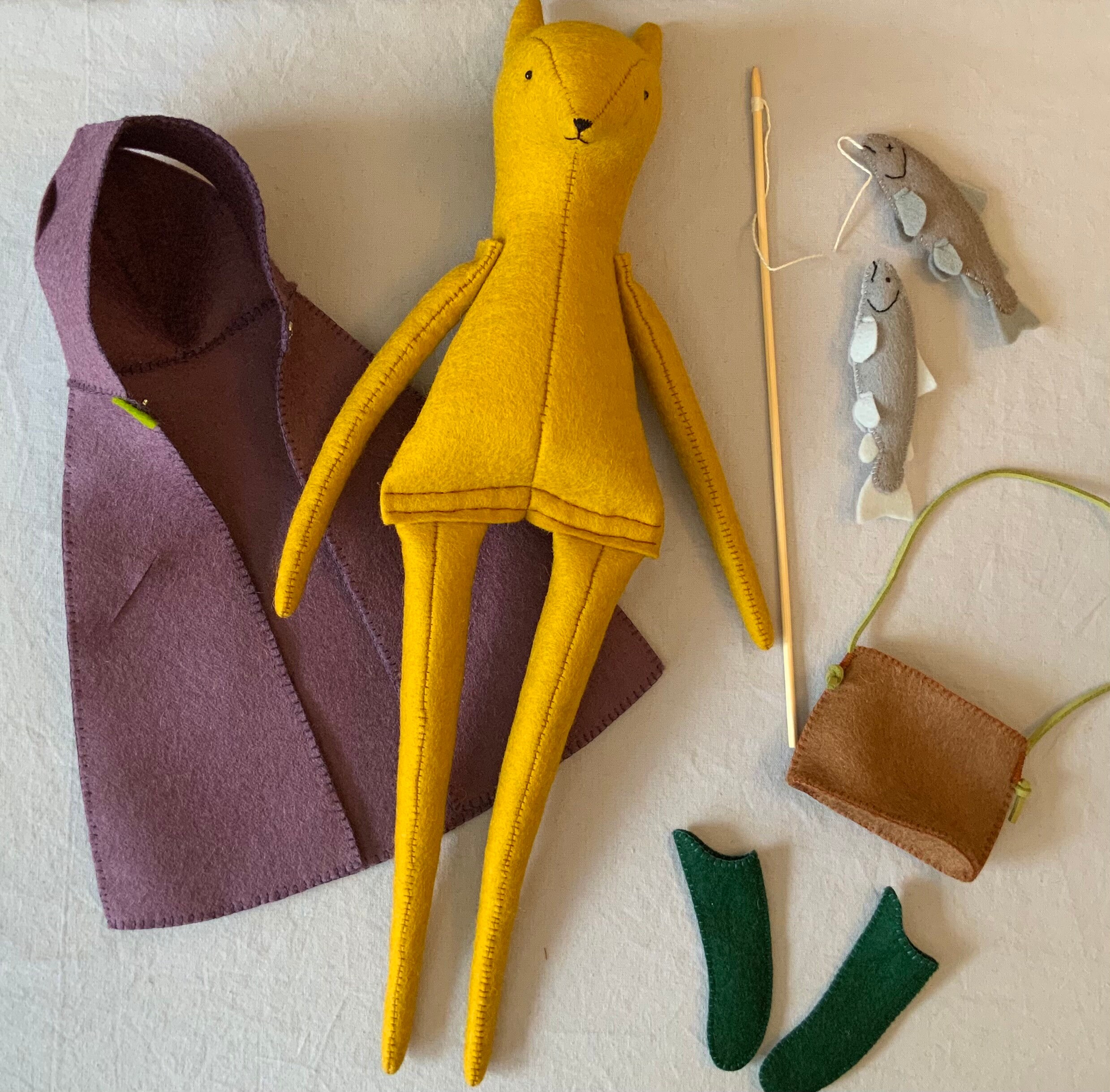 DIY Sewing Pattern - Make Your Very Own Wulver Wolf - Art Doll Hand ...