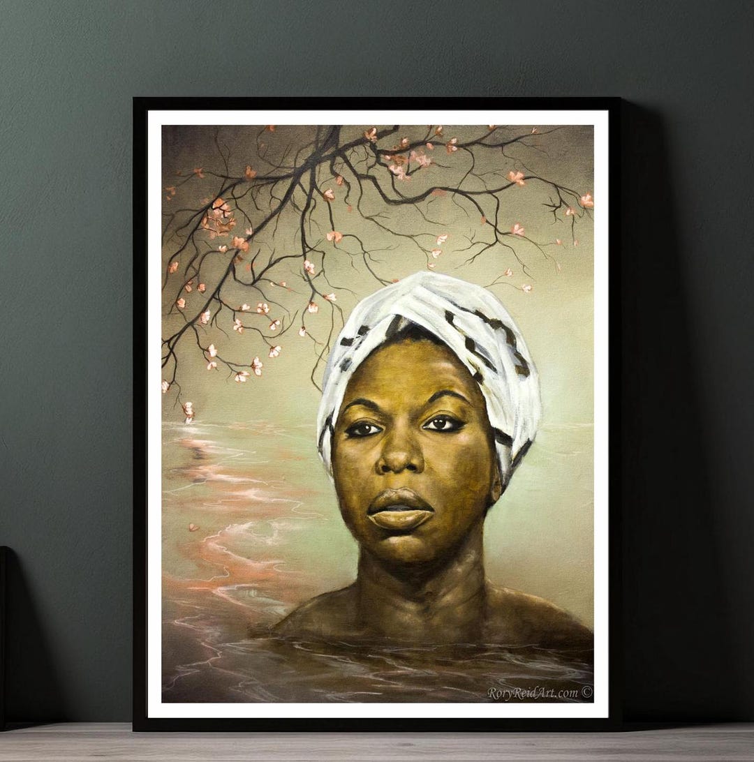 Nina Simone Art Print | Jazz Legend Wall Art | Vintage Music Poster ...