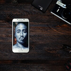Tupac Shakur Instant Download Phone Wallpaper Digital | Etsy