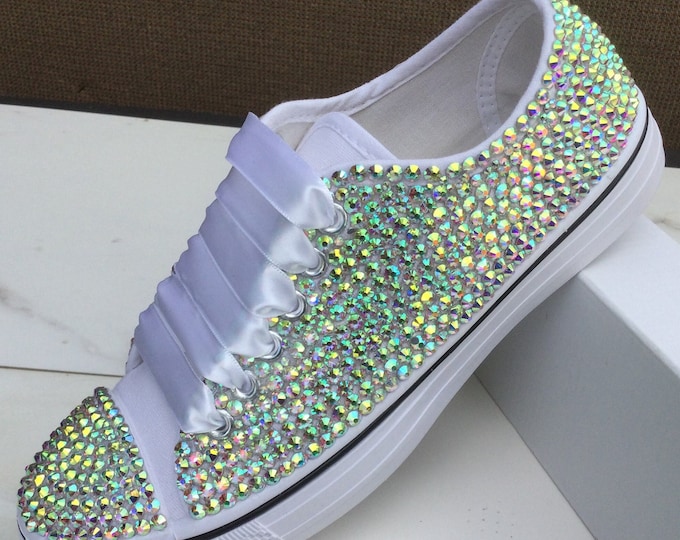 Rhinestone Embellished Wedding Sneakers - Etsy