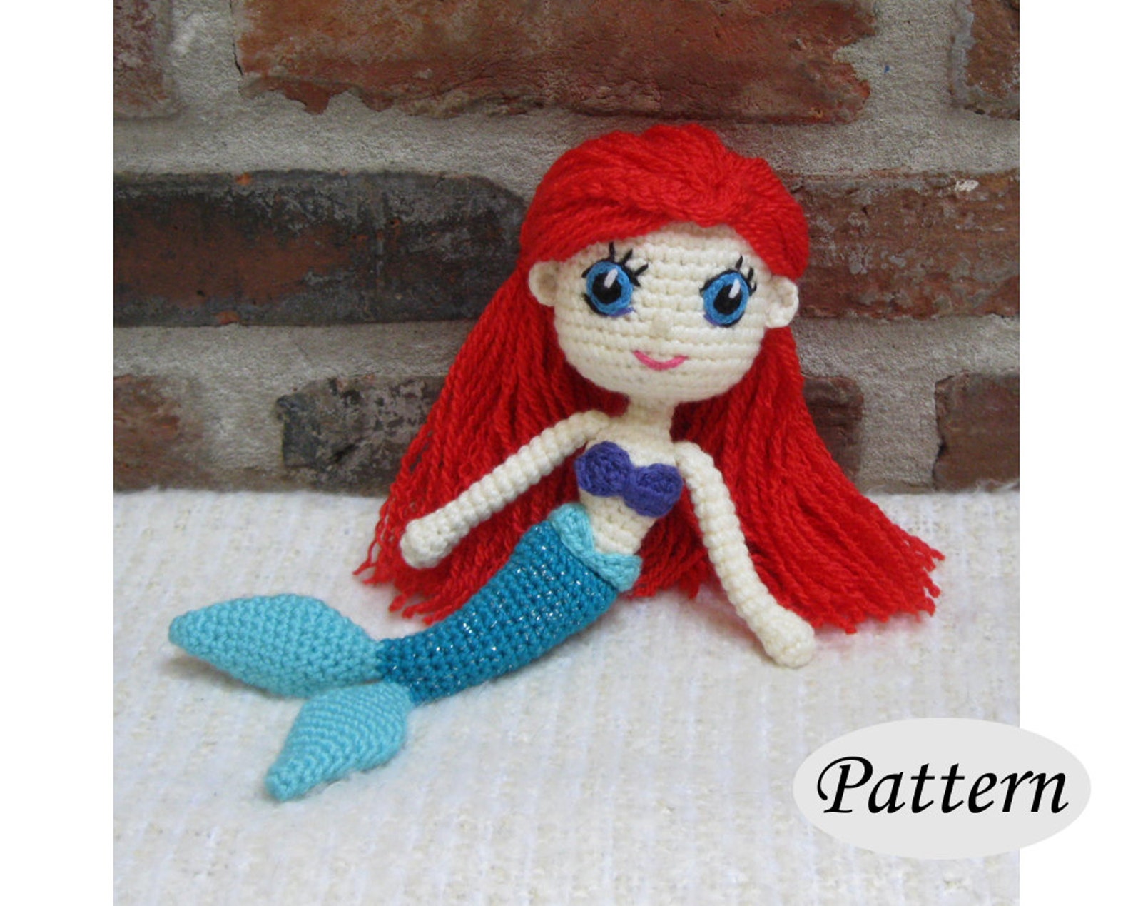 ARIEL Mermaid Amigurumi Pattern Crochet Doll Pattern - Etsy