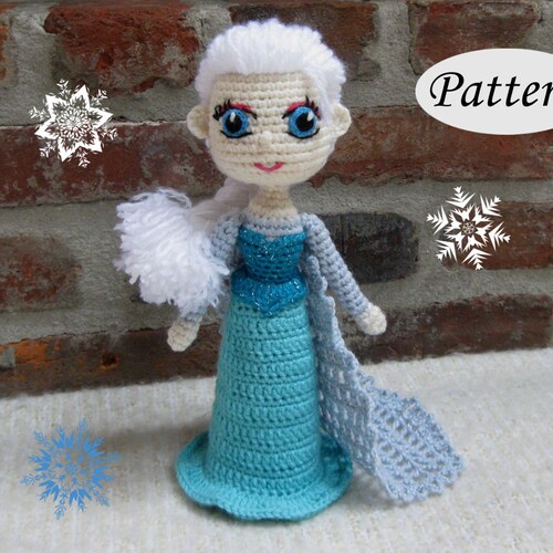 Snow Queen ELSA Amigurumi Pattern Crochet Doll Pattern - Etsy