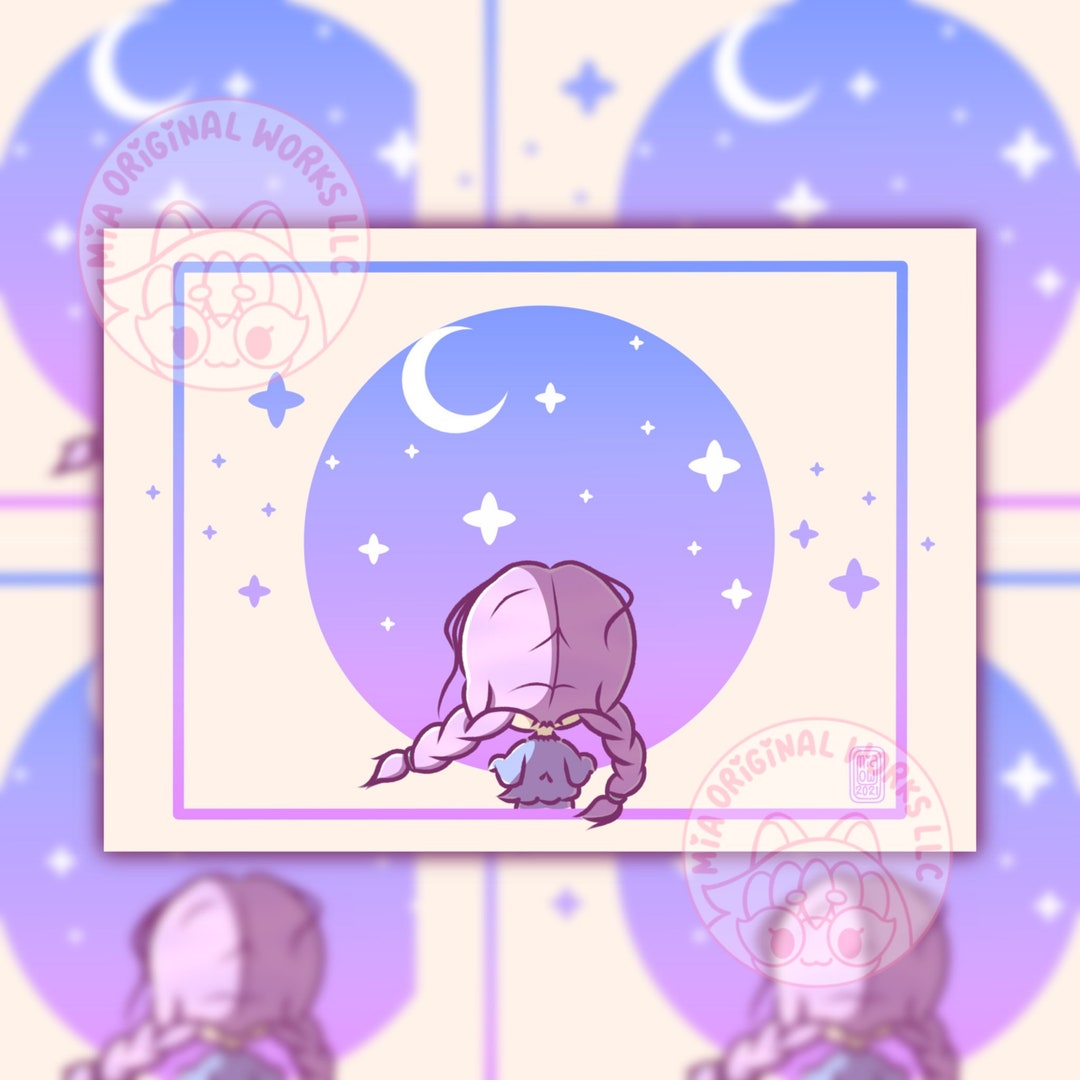 Lyra the Stargazer Art Print - Etsy