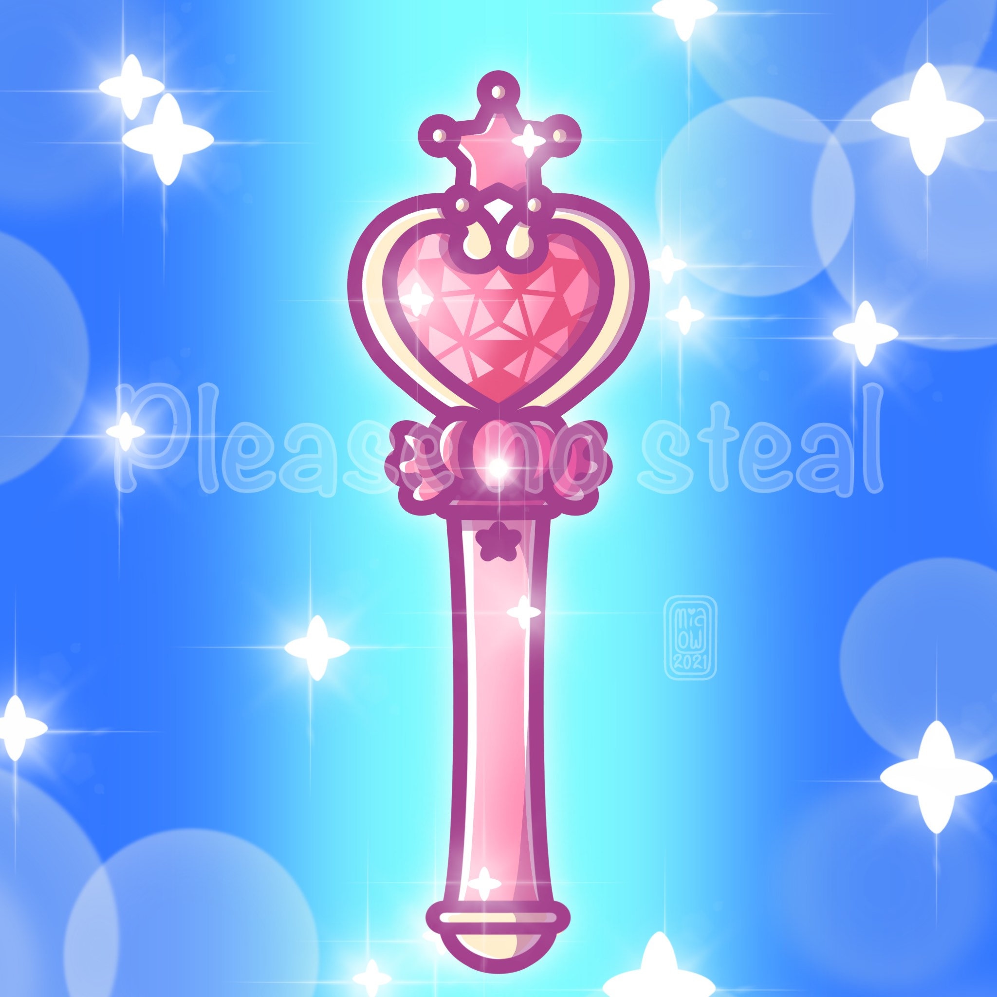 Magical Girl Wand 5x7 print | Etsy