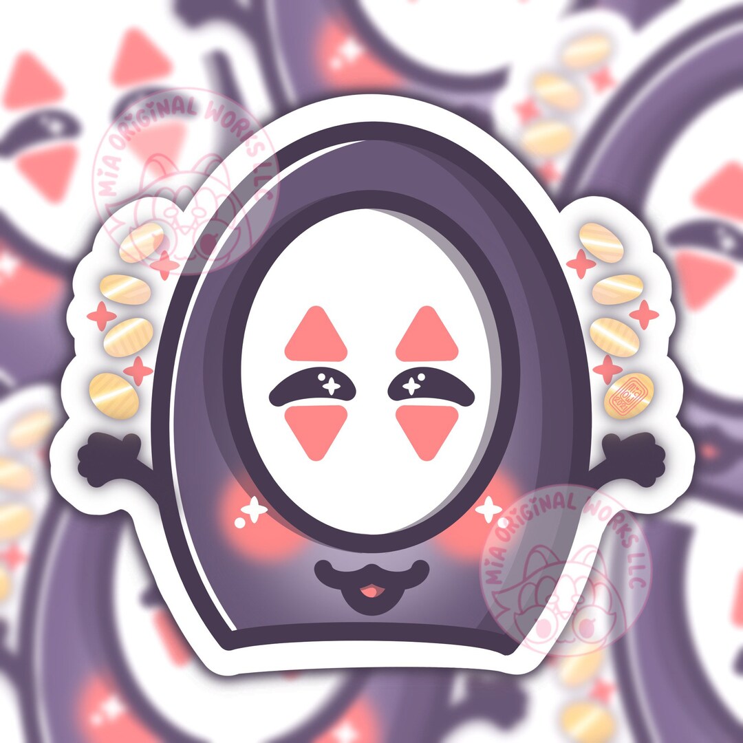 Lonely Yokai With Tokens Glossy Vinyl Sticker - Etsy