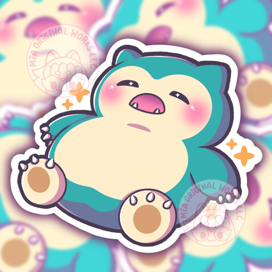 Snoring Anime Monster Glossy Vinyl Sticker - Etsy