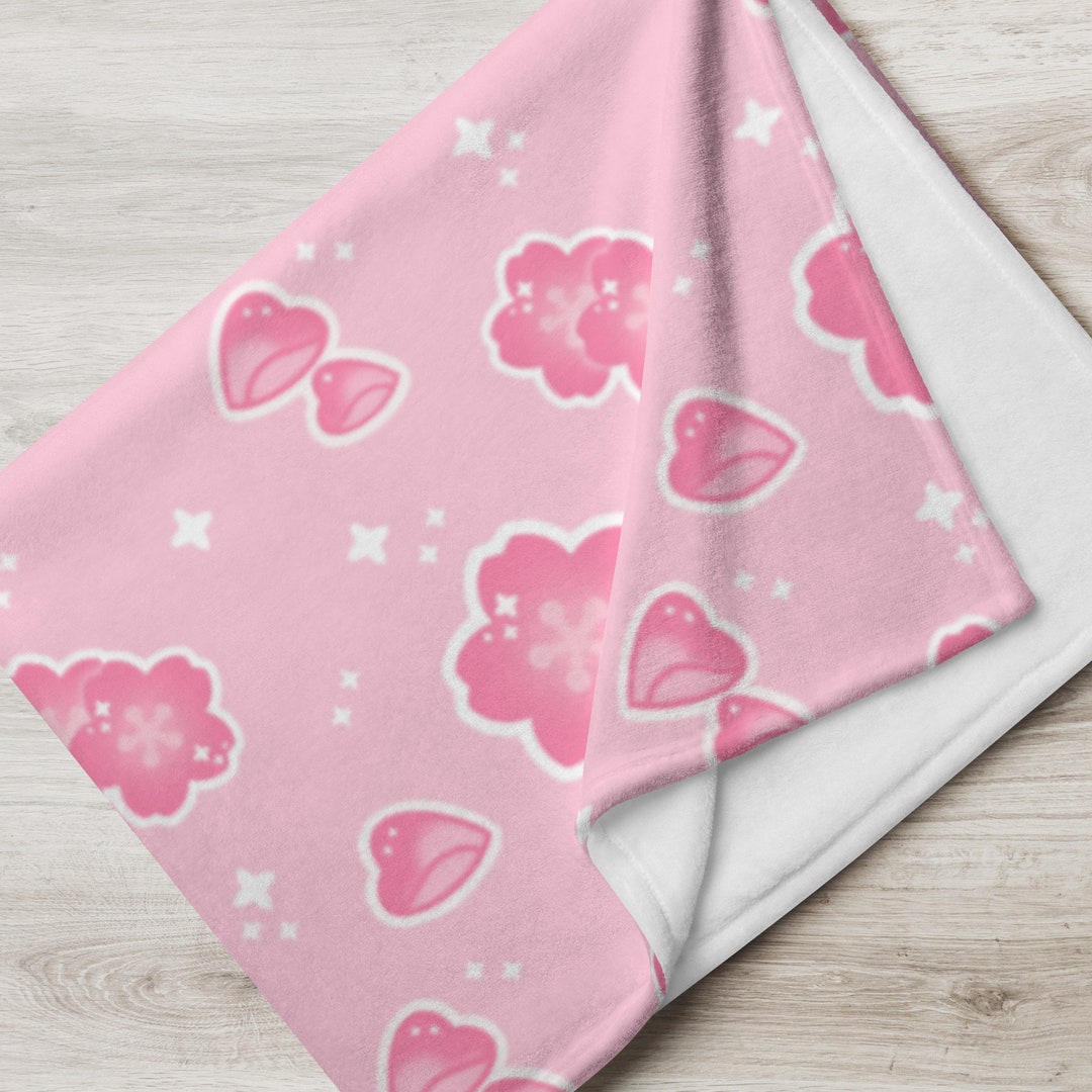 Sakura Sparkles Pink Throw Blanket - Etsy