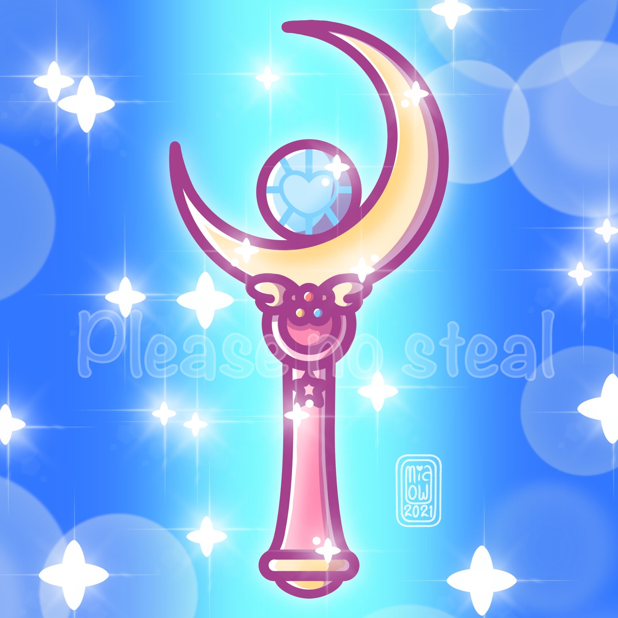 Magical Girl Wand 5x7 print | Etsy