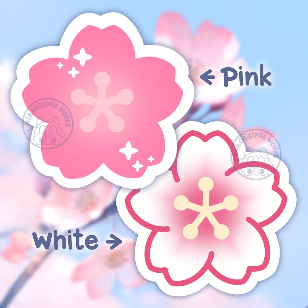 Cherry Blossom Vinyl Sticker - Etsy