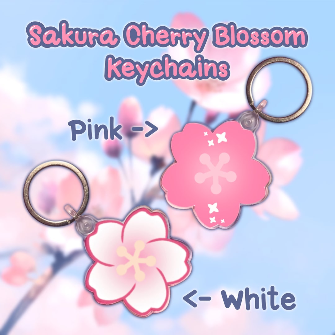 Sakura Cherry Blossom Keychain - Etsy