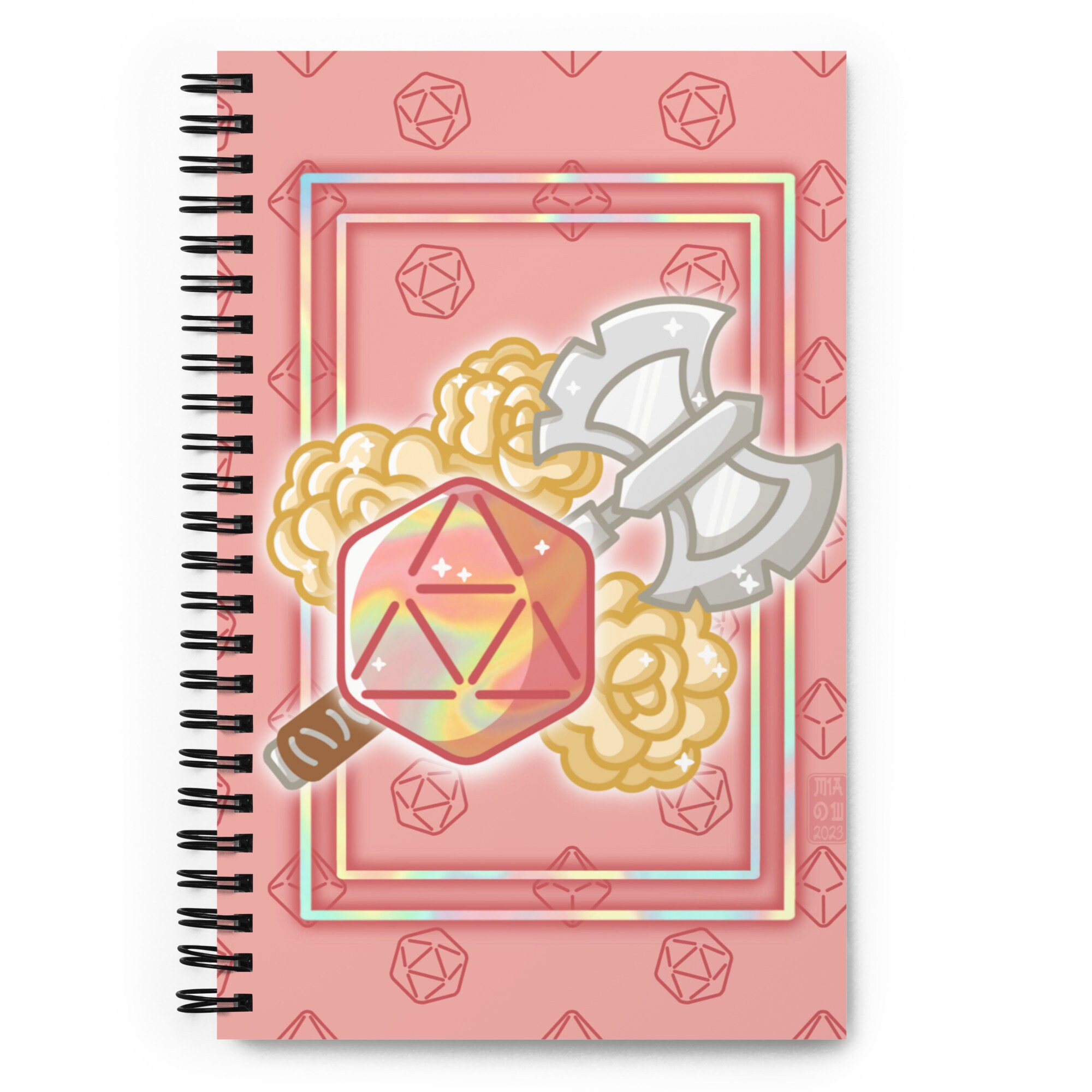 D20 Barbarian Dnd Spiral Dotted Journal - Etsy