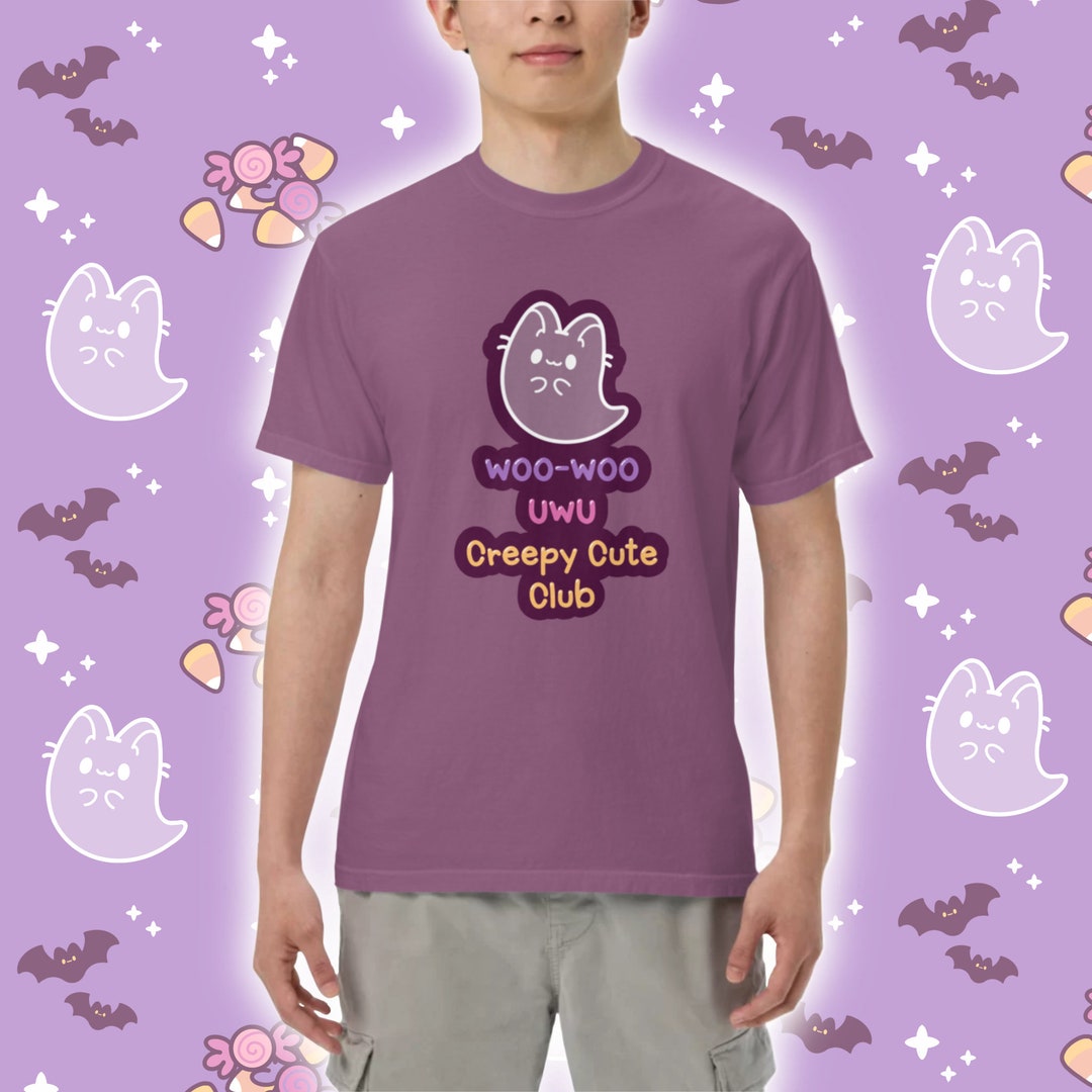Woo-woo UWU Creepy Cute Club Unisex Garment-dyed Heavyweight T-shirt - Etsy
