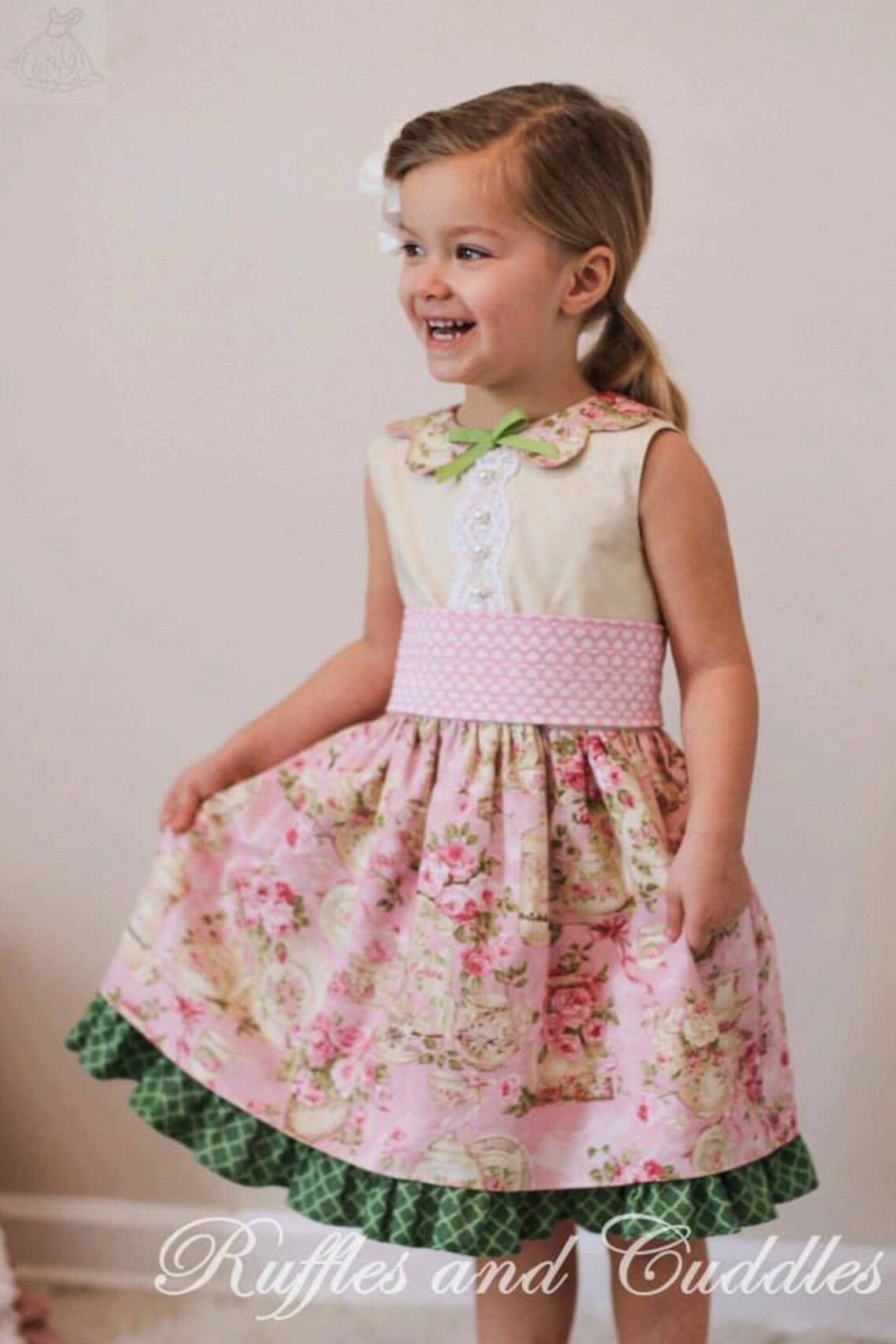 The English Rose Dress, PDF Sewing Pattern for Infants and Girls Size ...