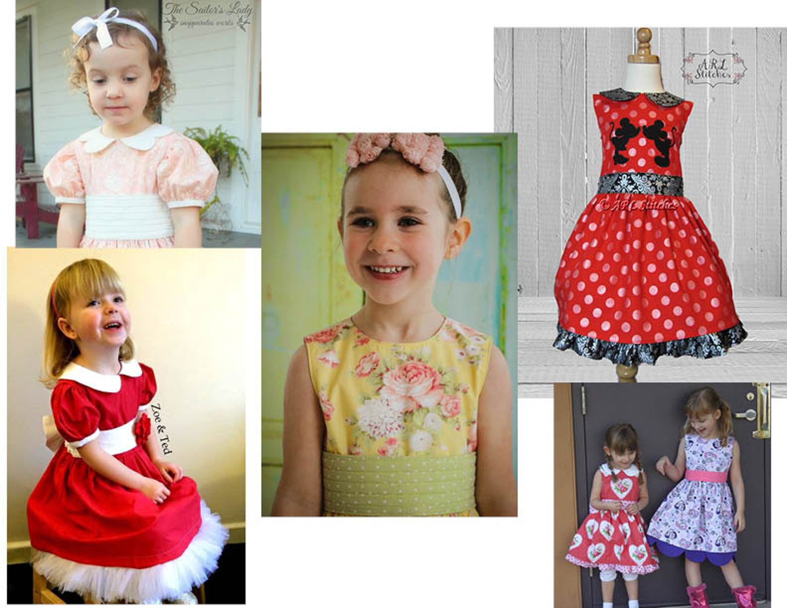 The English Rose Dress, PDF Sewing Pattern for Infants and Girls Size ...