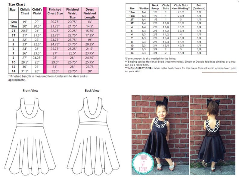 Bon Bon Dress PDF Sewing Pattern in Sizes 12m to 14 Plus - Etsy