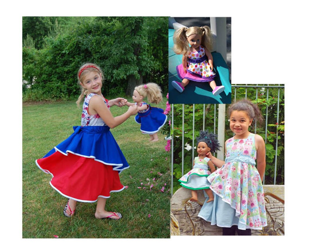 PDF Sewing Pattern for Girls - the Tilt & Twirl Asymmetric Circle Skirt ...