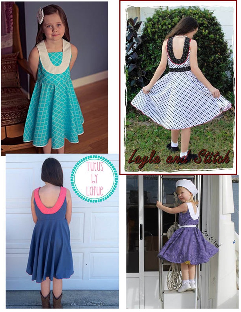 Bon Bon Dress PDF Sewing Pattern in Sizes 12m to 14 Plus - Etsy