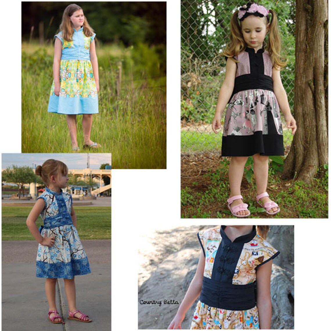 PDF Sewing Pattern for Girls the Cherry Blossom Dress Size | Etsy