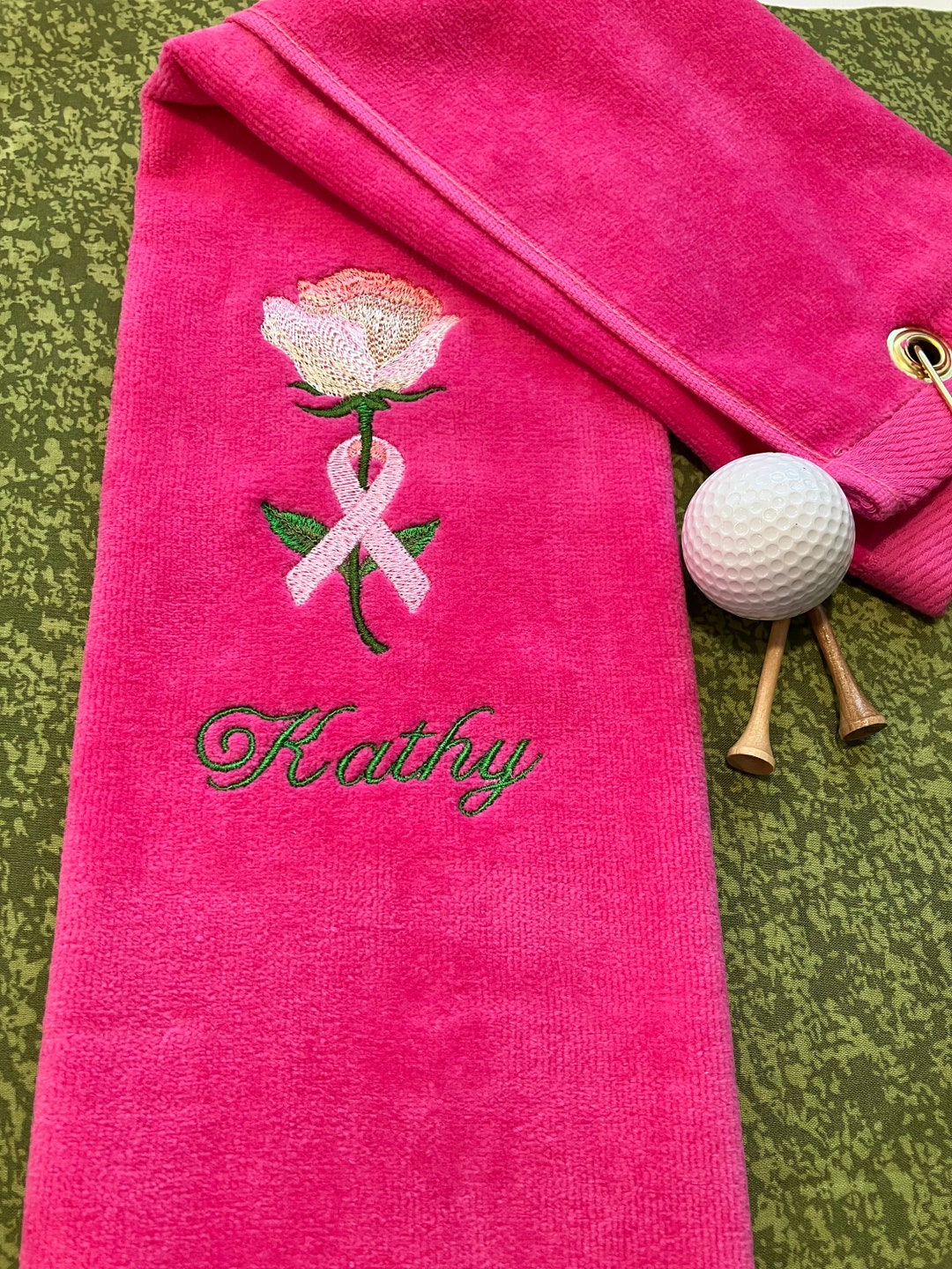 Pink Ribbon Golf Cancer Ribbon Embroidered Golf Cancer - Etsy.de
