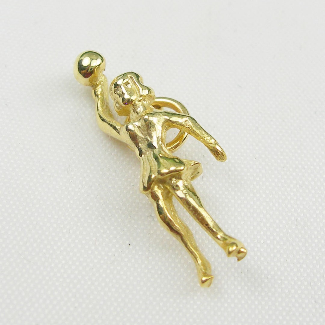 Netballer Netball Woman Sports Solid 3 Dimensional Charm Pendant ...