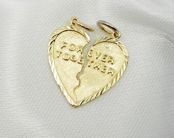 Split Heart Pendant - Etsy