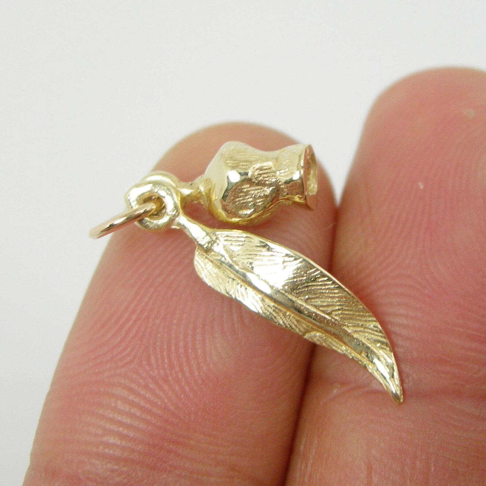 Gumnut and Leaf Australian Flower Plant Charm Pendant 925 - Etsy Australia