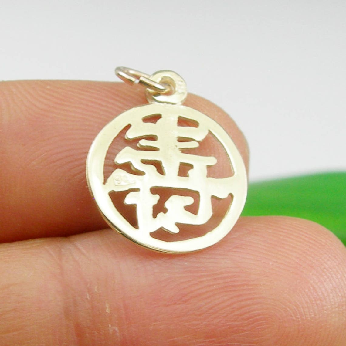 Chinese Character Symbol for Longevity Charm Pendant - Etsy Australia