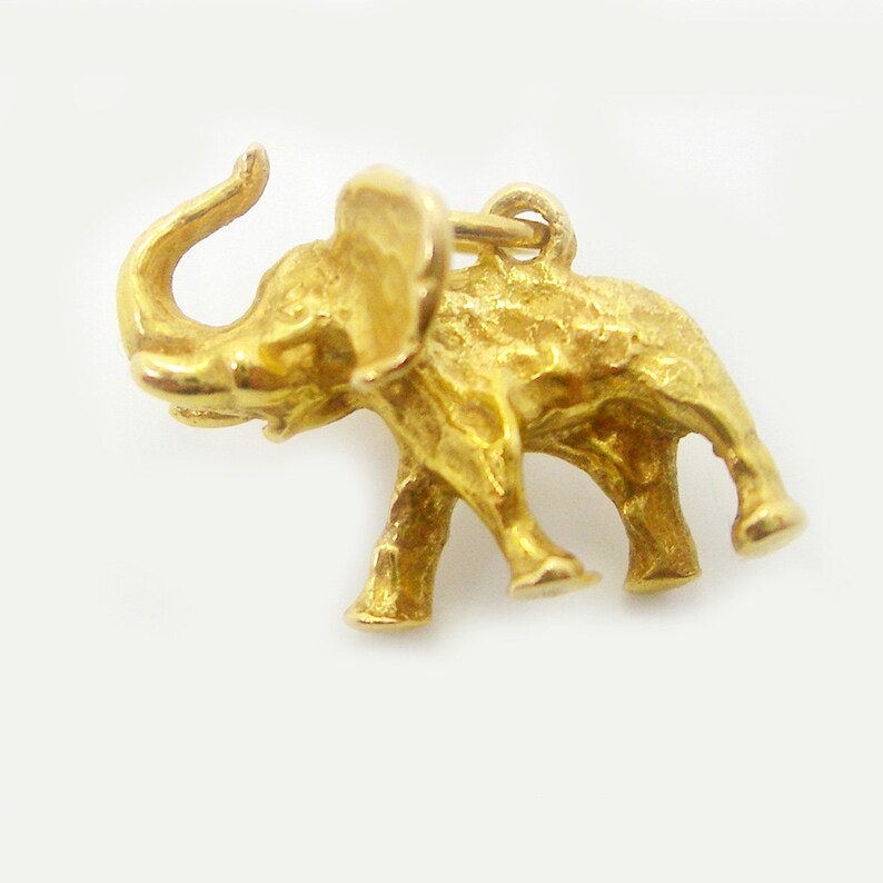 Ice Age Mammoth Elephant Solid 3D Animal Charm Pendant 925 Sterling ...