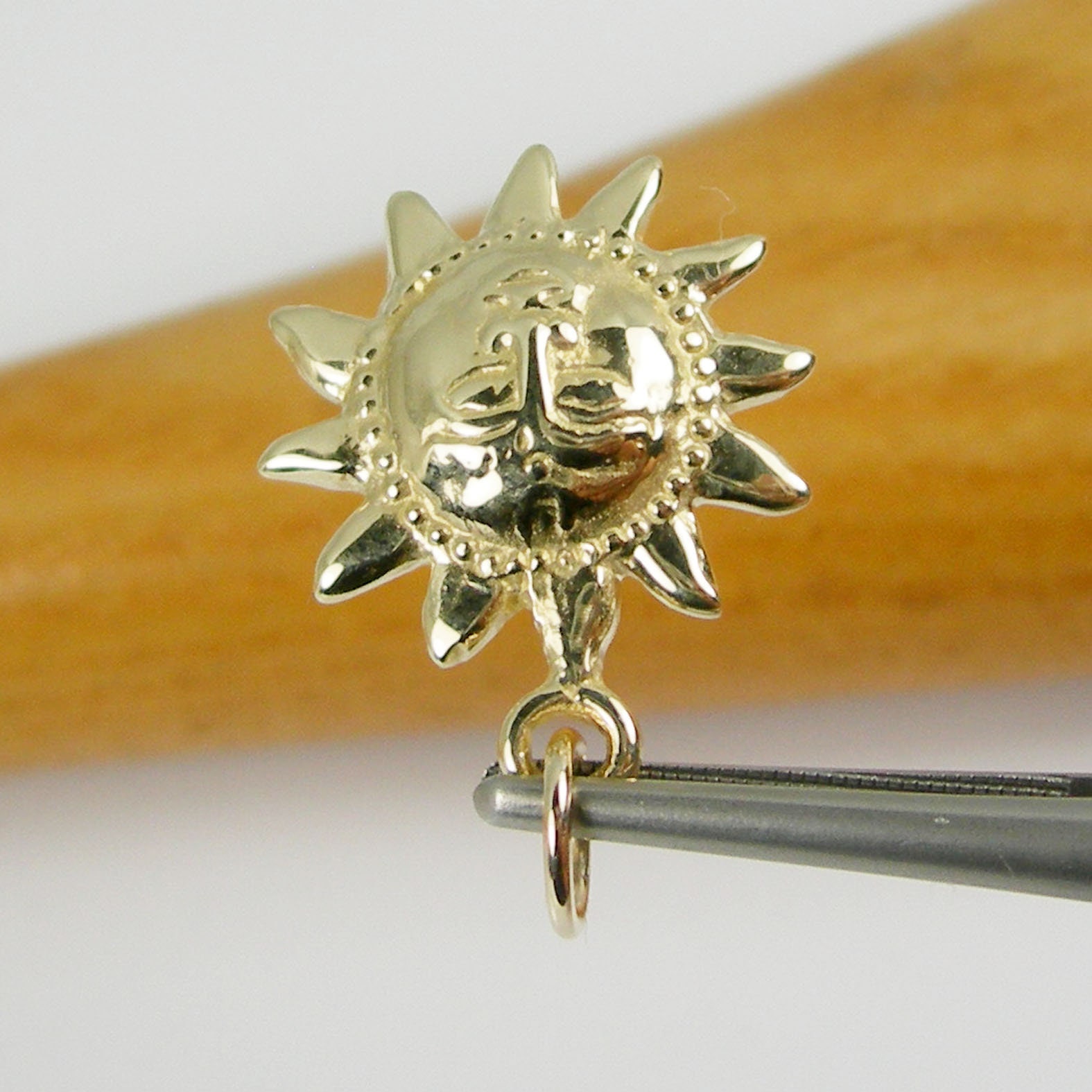 Happy Sunshine SUN Charm Pendant. Solid Gold Available in - Etsy Australia
