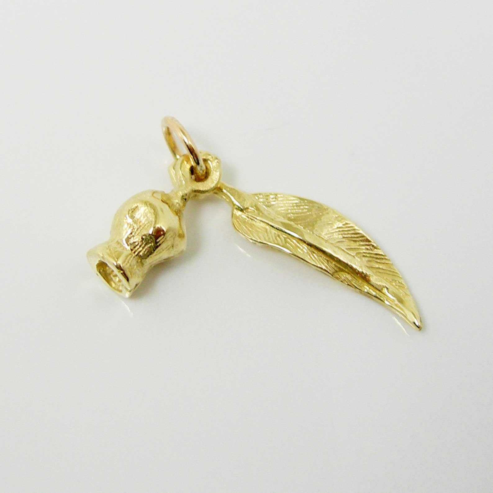 Gumnut and Leaf Australian Flower Plant Charm Pendant 925 - Etsy Australia