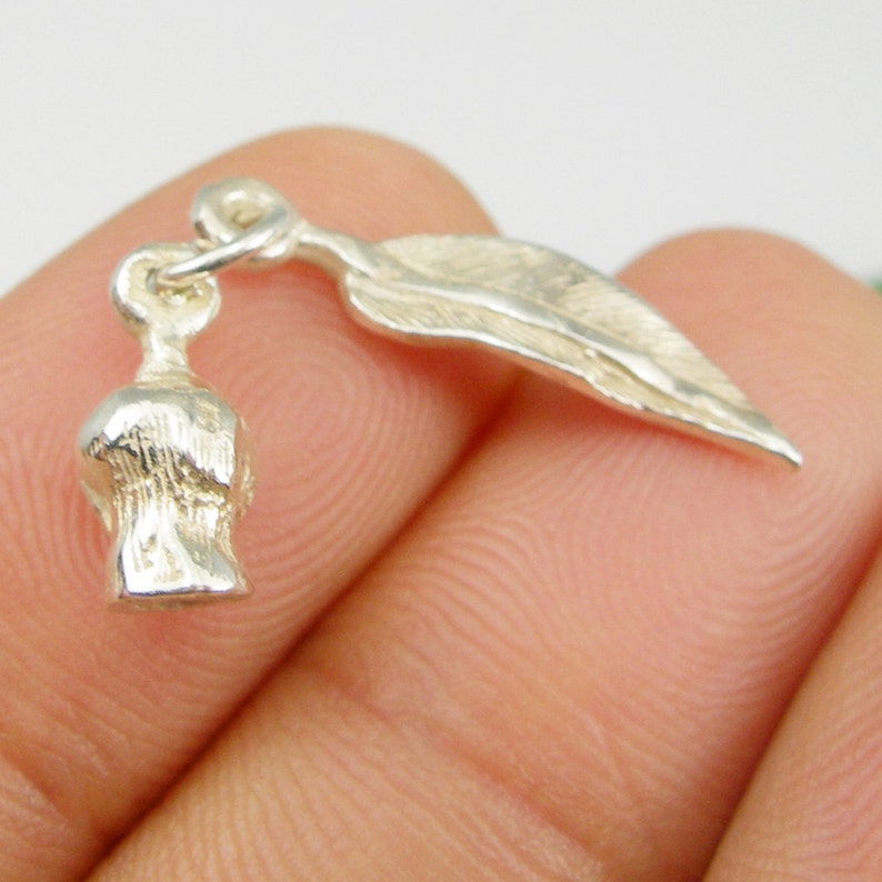 Gumnut and Leaf Australian Flower Plant Charm Pendant 925 - Etsy Australia