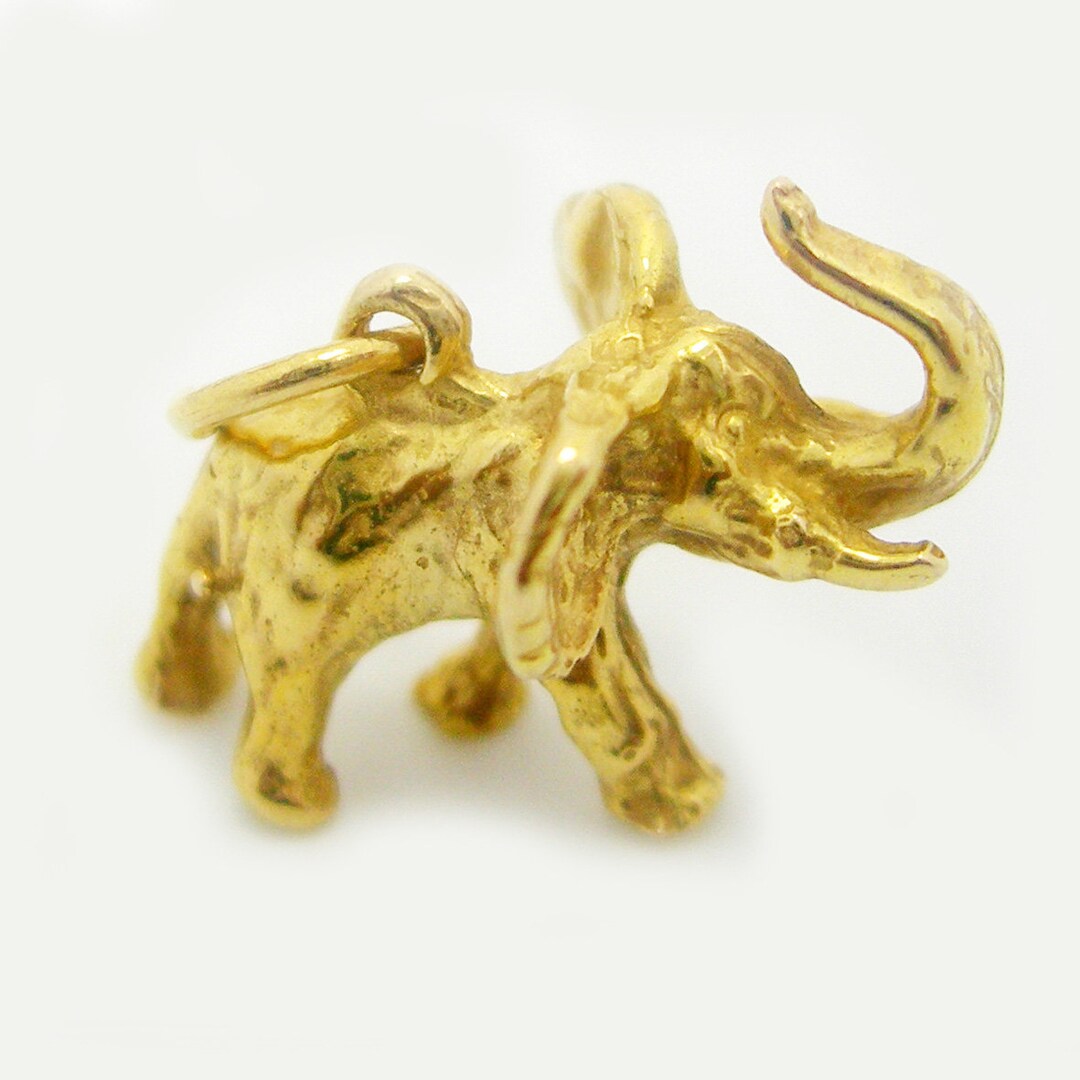 Ice Age Mammoth Elephant Solid 3D Animal Charm Pendant 925 Sterling ...