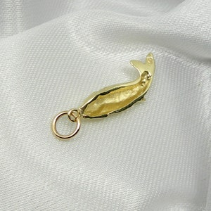 Small Lucky Koi Fish Animal Charm Pendant, Genuine 375 9ct 9k or 750 ...