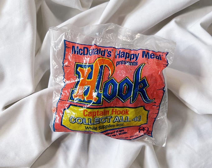 Vintage 90s Hook Mcdonald's Happy Meal Toy 1991 Captain Hook - Etsy