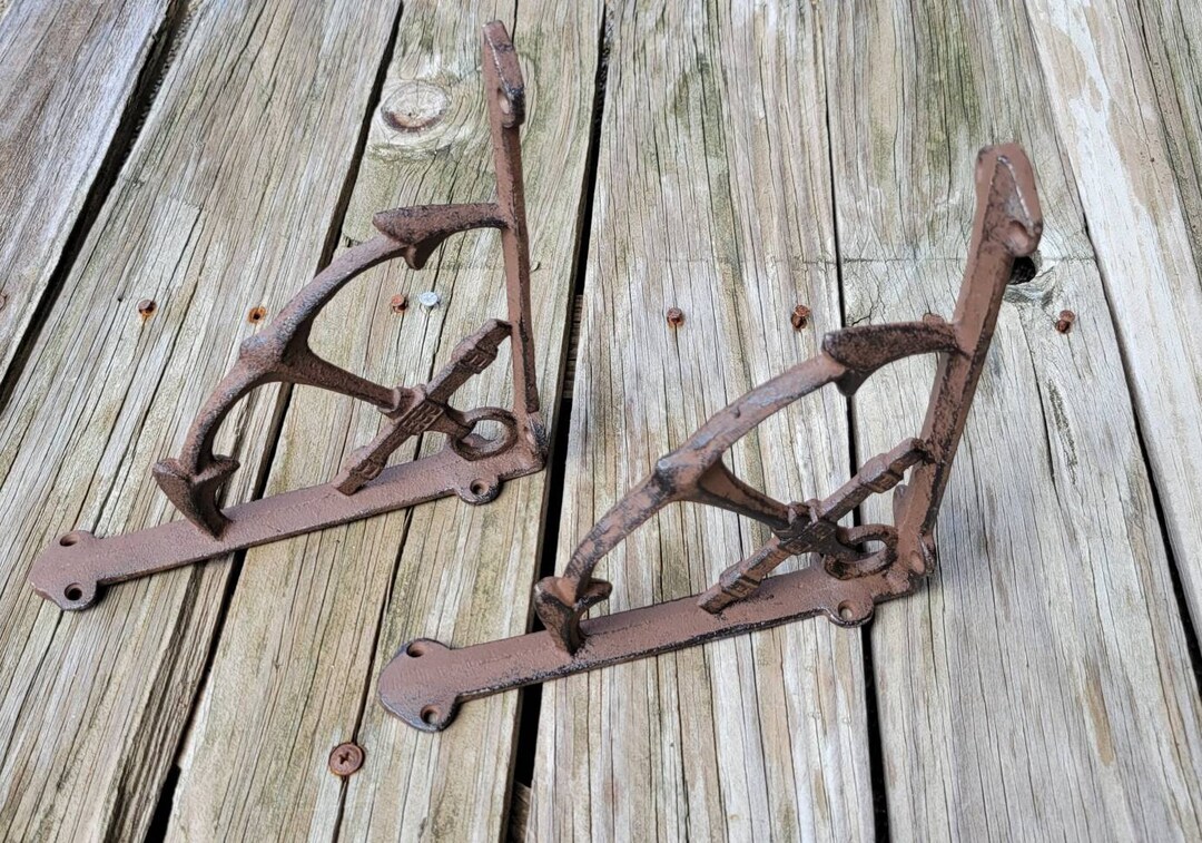 Corner Brackets, Brackets, Anchor Decor, Brace, Shelf Brace, Iron Shelf ...